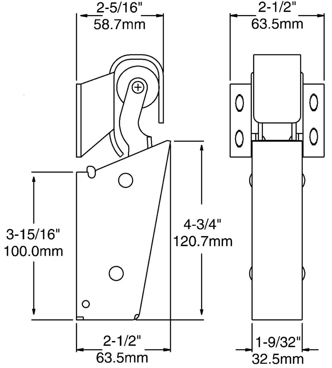 1095 Spring Action Door Closer - Oxford Hardware
