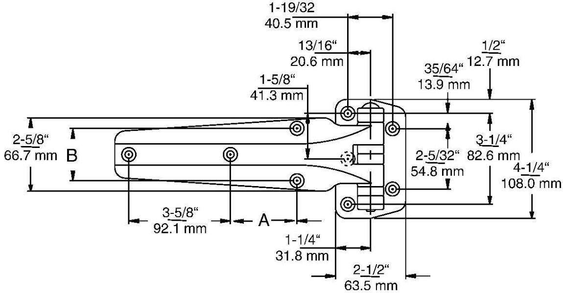 1241 Heavy Duty Double Knuckle Hinge - Oxford Hardware