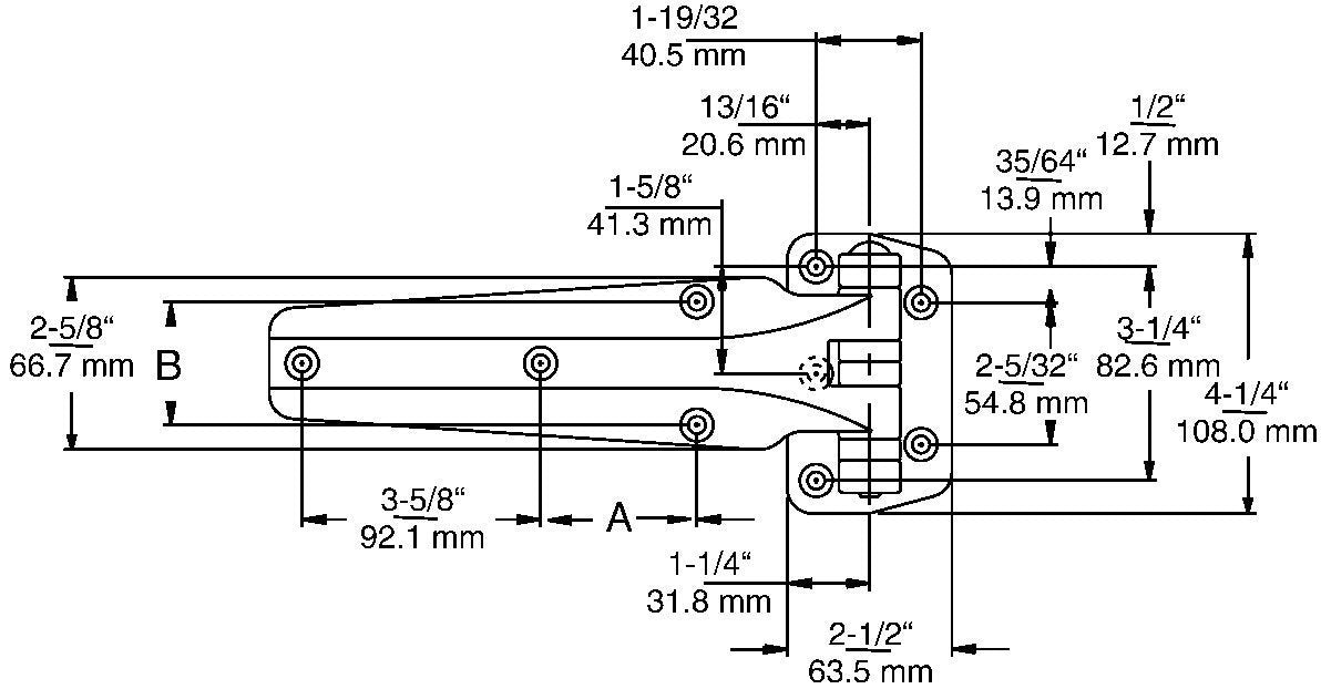 1241 Heavy Duty Double Knuckle Hinge - Oxford Hardware