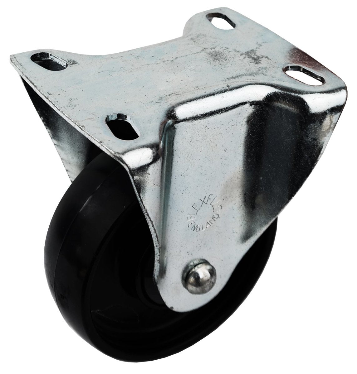 1321940 - 4” (100mm) Black Nylon Castor WITH PLATE UNBRAKED FIXED ...