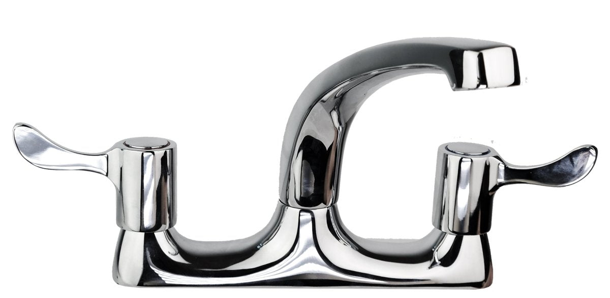 500ML3 - Deck Mixer Tap, Twin Feed, 3" Levers - Oxford Hardware