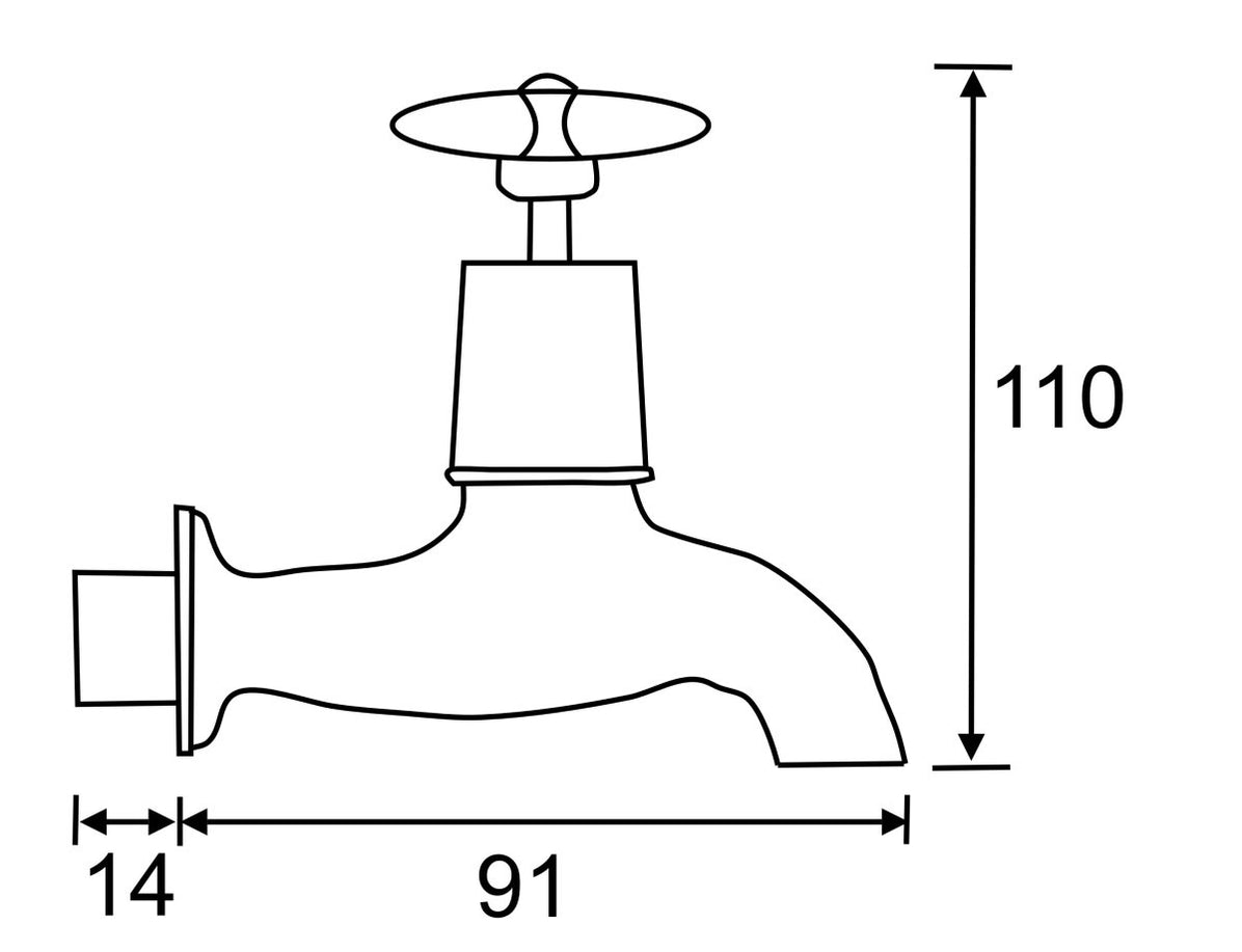 500WX - Pair 1/2" Cross-Head Bib taps - Oxford Hardware