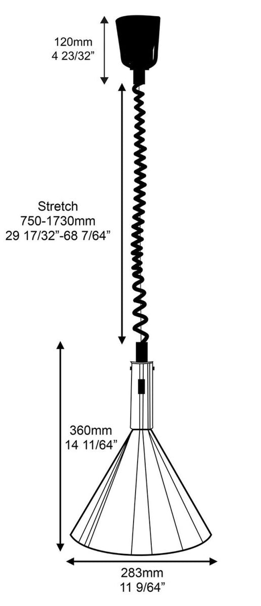 Conical Rise & Fall Heat Shades - Oxford Hardware