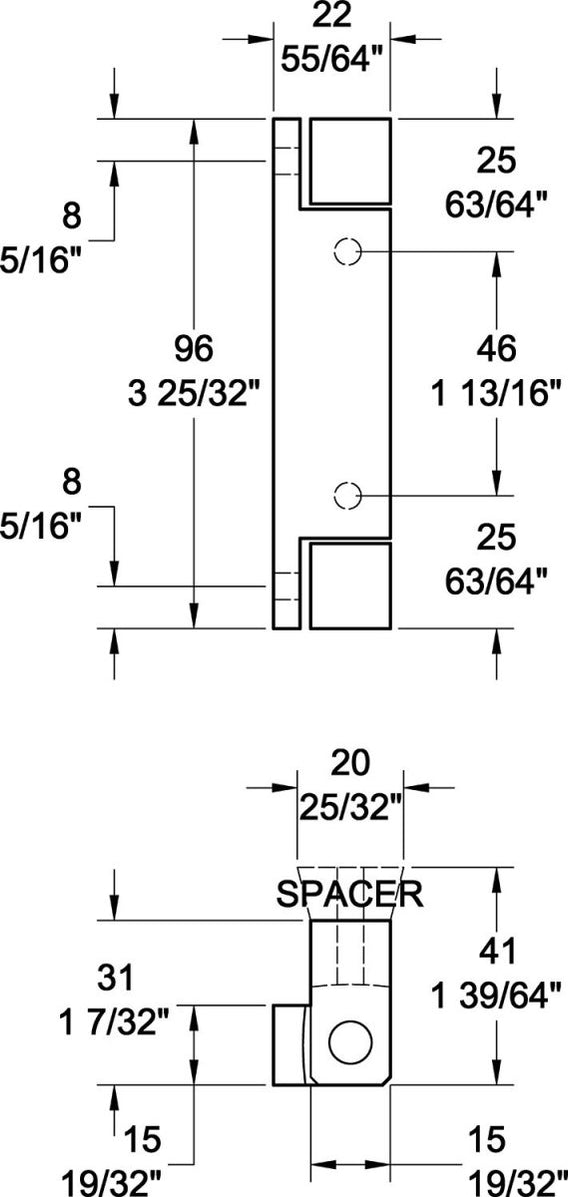 Edgemount Hinge - Oxford Hardware