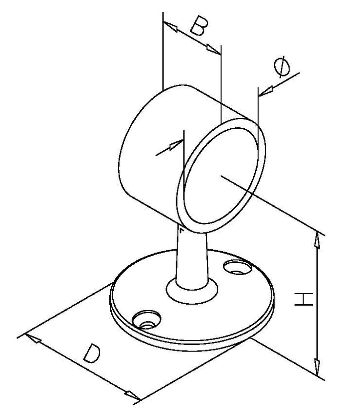 Flat End Post - Ø38.1mm (1.5”) - Oxford Hardware