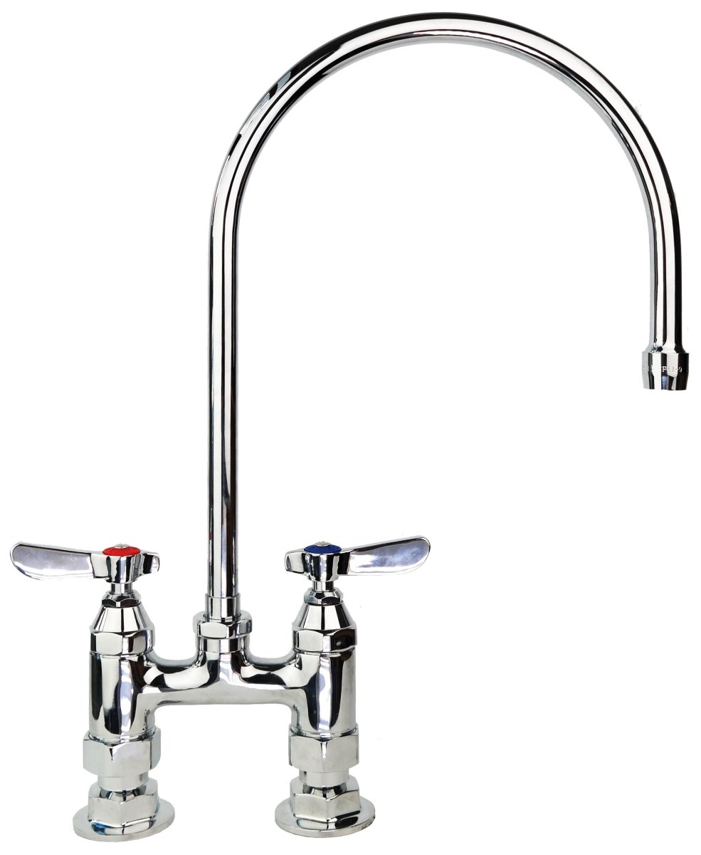 OHD3G8-4 - Twin pedestal, Twin feed Pantry Tap with 8" Gooseneck Spout ...